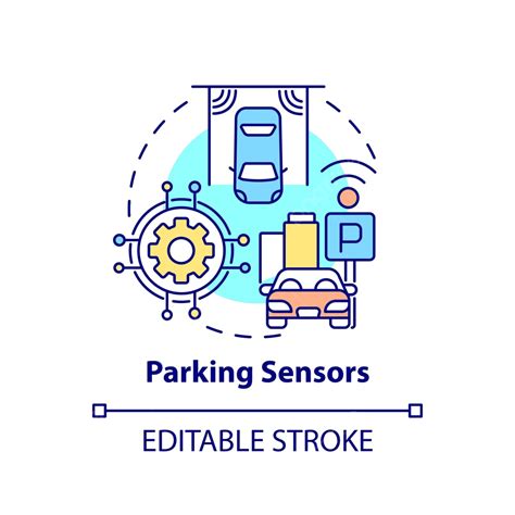 parking sensors concept icon automatic pictogram iot vector automatic