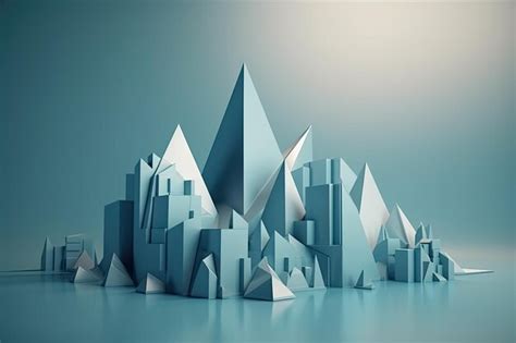 Rendu 3d Réaliste D Une Structure Pyramidale à L Intérieur D Une Pièce