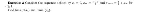 solved exercise 3 consider the sequence defined by