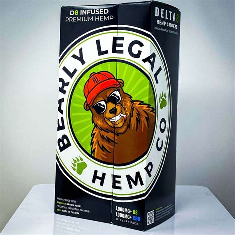 Bearly Legal Carton Delta 8 Thc Hemp Cigarettes Carton