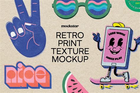 Retro Print Texture For Photoshop Masterbundles