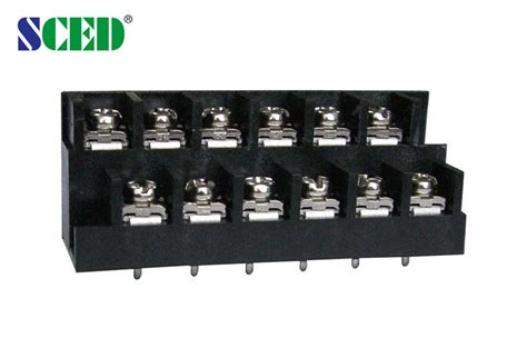Double Levels Barrier Terminal Block 870mm Black Screw Mount Connector Double Levels Barrier Terminal Block 870mm Black Screw Mount Connector