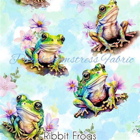 Ribbit Frog Purpleseamstress Fabric