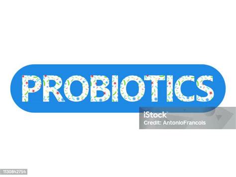 Probiotics 박테리아 벡터 로고입니다 프리 바이오 틱 유산 균 벡터 아이콘 디자인 우유 제품에 대 한 로고 또는 벡터