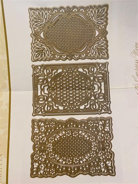 3d Decorative Layer Dies Set Of 3 Metal Die Paper Crafting Print