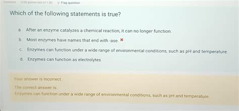 Solved Which Of The Following Statements Is True A After Chegg