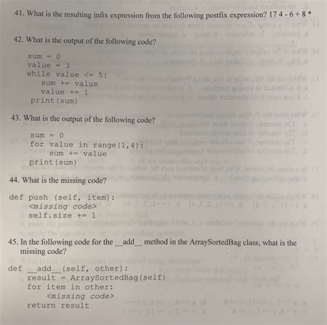 Solved What Is The Resulting Infix Expression From The Chegg