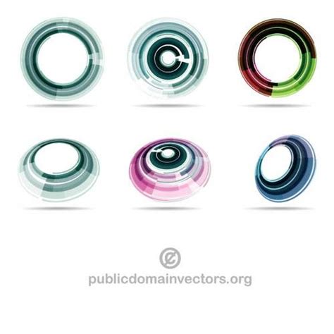 Abstract Round Vector Elements Public Domain Vectors