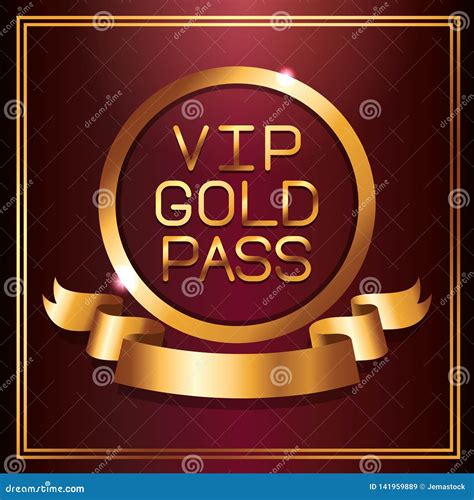 Vip Gold Pass Stock Vector Illustration Of Font Golden 141959889