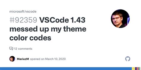 Vscode 143 Messed Up My Theme Color Codes · Issue 92359 · Microsoft