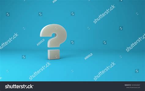 3d 렌더링된 그림 물음표 및 파란색 스톡 일러스트 1653042607 Shutterstock