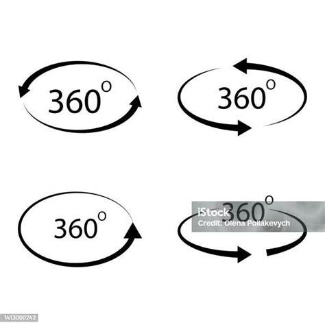 각도의 플랫 세트 반경 측정 벡터 일러스트레이션 스톡 이미지 360도 촬영에 대한 스톡 벡터 아트 및 기타 이미지 360도