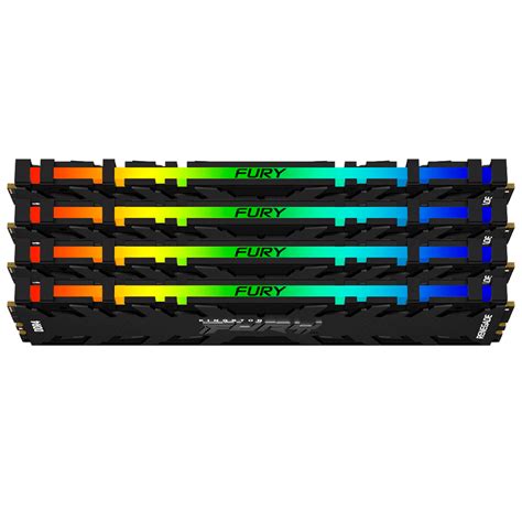 Memoria RAM DDR4 64GB 3200MHz Kingston Renegade RGB Kit 4x16GB Negro