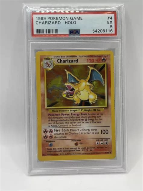 Pokemon Tcg Psa Grade 5 Charizard Base Set 4102 Unlimited 1999 Nm Holo