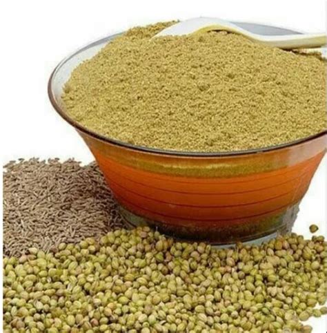 Natural Green Coriander Cumindhana Jeera Powder Packaging Size 1kg