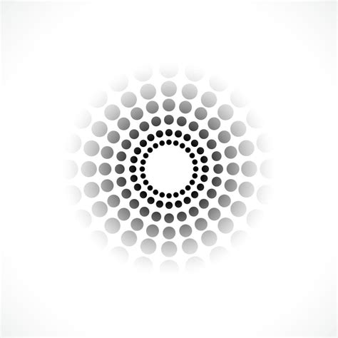 Black Abstract Vector Circle Frame Halftone Dots Logo Emblem Design Round Border Icon Using