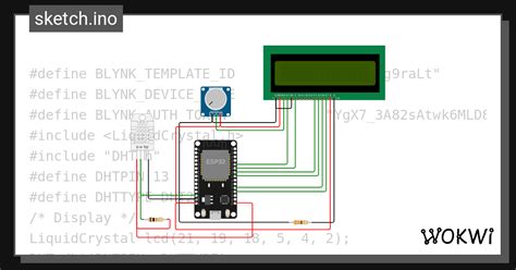 Dht22 Lcd Blynk Wokwi Esp32 Stm32 Arduino Simulator