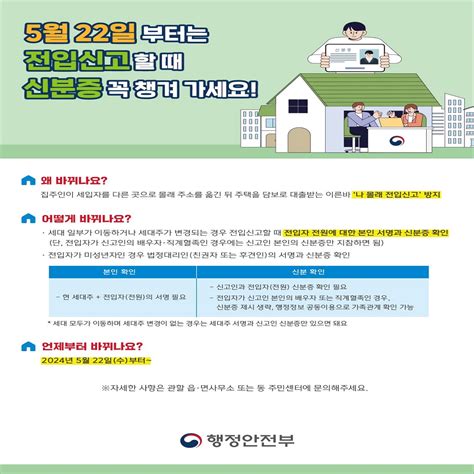 청파동 주민센터 나 몰래 전입신고를 방지하기 위한 전입신고 변경 사항 안내 ‼️ 집주인이