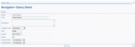 Set Navigator And Report Access Levels