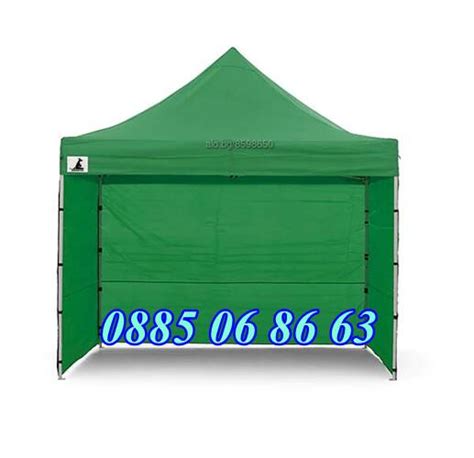 Шатра тип хармоника 3х3 м сгъваема шатра с платнище покривало Мебели за градината Бур