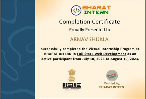 Arnav Shukla On Linkedin Developer Code Internship Skilled