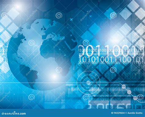 Abstract Background Technology World Map Stock Vector Illustration Of