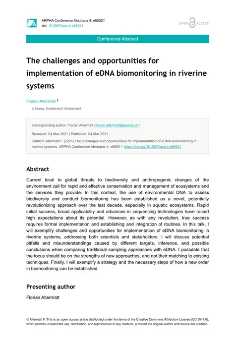 Pdf The Challenges And Opportunities For Implementation Of Edna