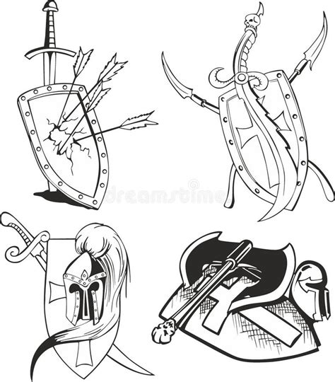 Medieval Knight Crusader Stock Vector Illustration Of Person 33883853
