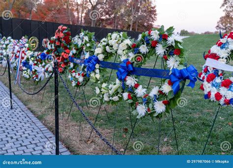 Wreaths Placed In Honor Of Veterans Day At The Vietnam Veterans
