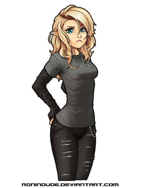Evening Drawing Sassy Elf In Black 2 By Ronindude Scrolller