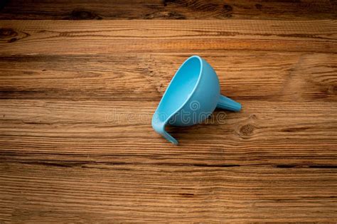 Plastic Funnel Blue Kitchen Utensil Equipment Funneling Concept
