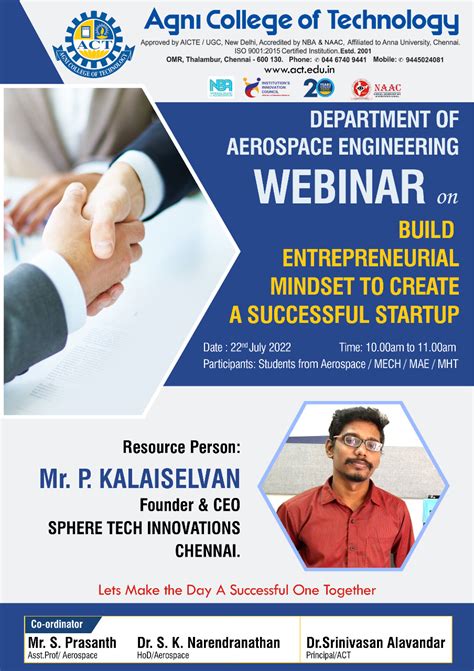 Webinar On Build Entrepreneurial Mindset To Create A Successful