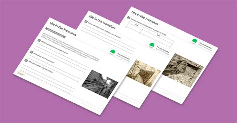 Private Peaceful Life In The Trenches Research Activity Classroom