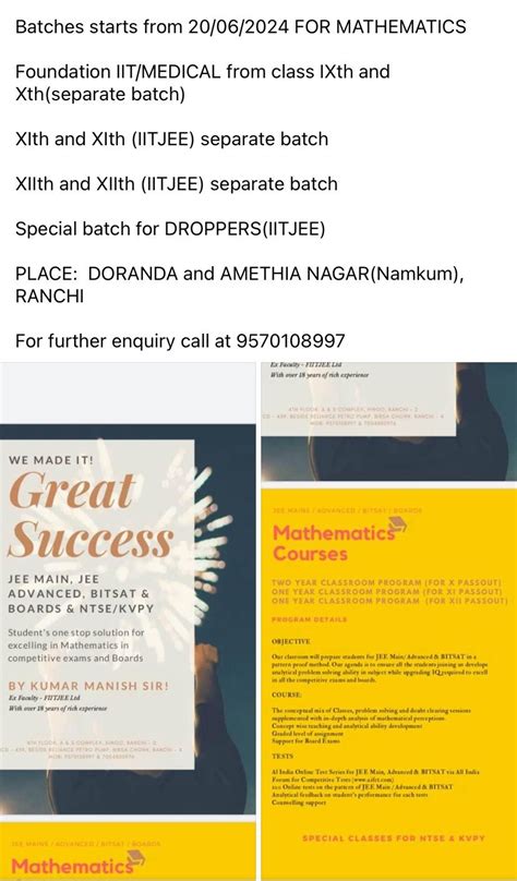 Kumar Manish On Linkedin For Complete Preparation For Jee Mathematics