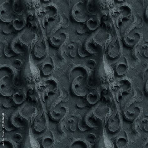 Seamless Gothic Wall Texture Generative Ai üretken Yapay Zeka Stock