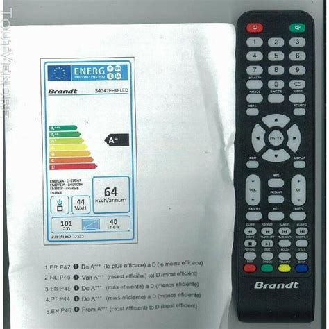 Telecommande brandt tv OFFRES Février Clasf