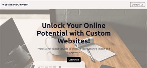 create your personal website by website milo fiverr