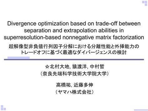 Divergence Optimization Based On Trade Off Between Separation And Extrapolation Abilities In