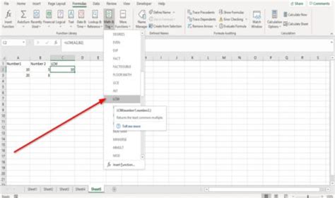 How To Use Int And Lcm Functions In Excel