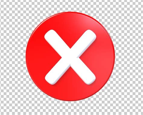 Premium Psd Wrong Logo Error Icon D Render