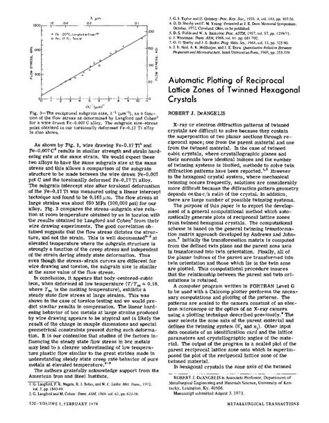 Pdf Automatic Plotting Of Reciprocal Lattice Zones Of Twinned