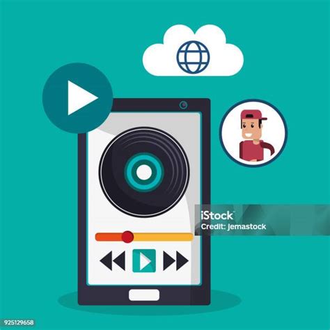 스마트폰 음악 온라인 디자인 구도에 대한 스톡 벡터 아트 및 기타 이미지 구도 날씨 녹음실 Istock