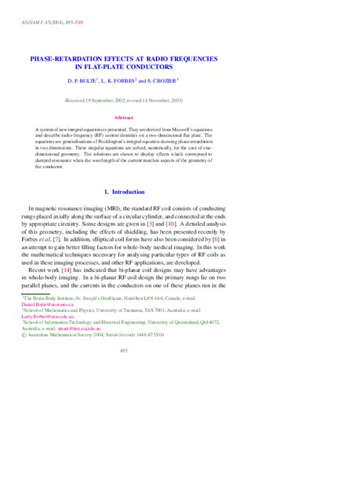 Pdf Phase Retardation Effects At Radio Frequencies In Flat Plate