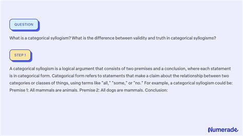 Solved What Is A Categorical Syllogism What Is The Difference Between
