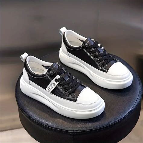 Womens Trendy Platform Sneakers Casual Lace Outdoor Shoes Temu Australia
