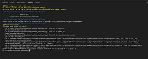 Needing Help With An Error In My Code Issue Pytube Pytube GitHub