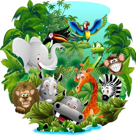 Animaux Sauvages Illustration De Vecteur Illustration Du Africain