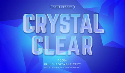 Efecto De Texto De Vidrio Estilo De Fuente Editable Vector Premium