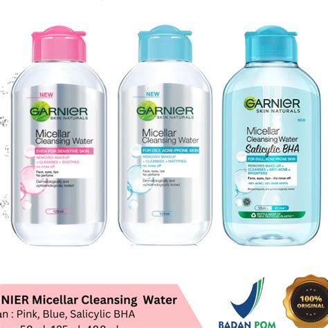 Jual Garnier Micellar Cleansing Water Pink Blue Salicylic BHA