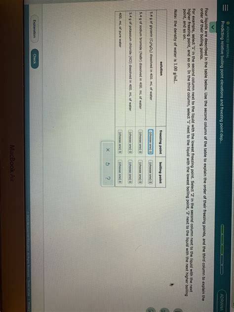 Solved Advanced Material Predicting Relative Boiling Point Chegg